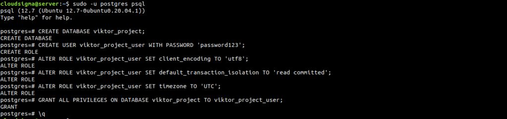 Django with PostgreSQL, Nginx, Gunicorn on Ubuntu- CloudSigma