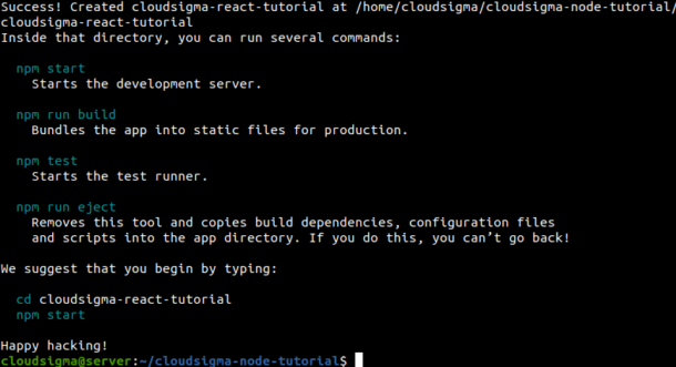 Setting Up A React Project With Create React App • Cloudsigma