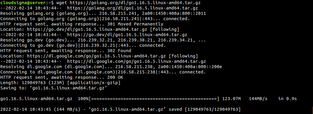 Installing Go on Ubuntu 20.04 • CloudSigma