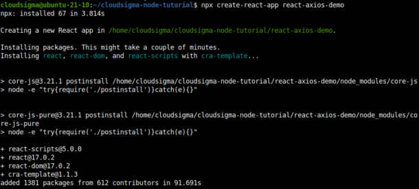 Using Client Axios In A React Application A Tutorial • Cloudsigma