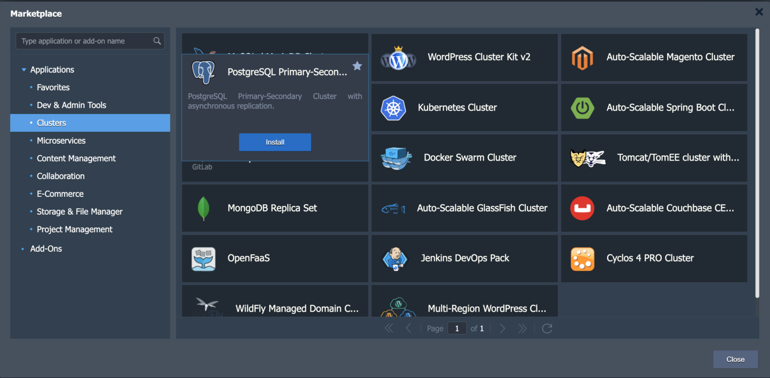 Using Primary-Secondary Replication by PostgreSQL for Auto-Clustering