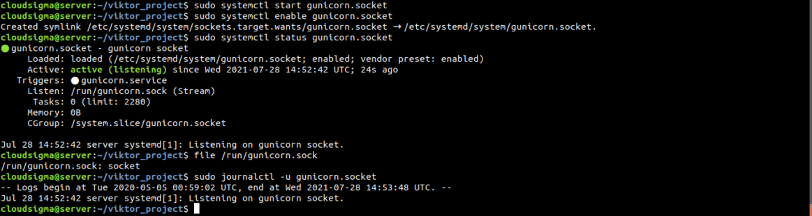 Django with PostgreSQL, Nginx, Gunicorn on Ubuntu- CloudSigma