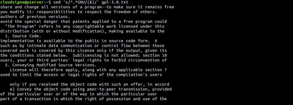 Sed Stream Editor & Manipulating Text in Linux- CloudSigma