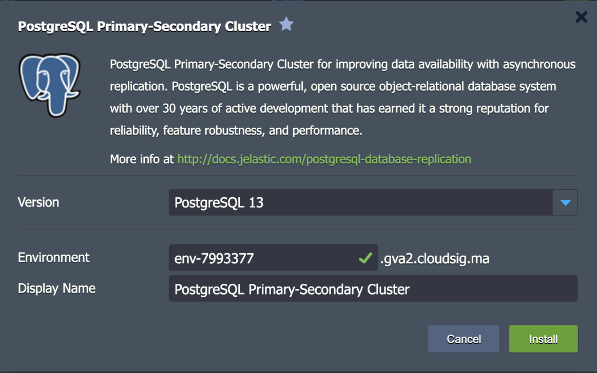 Using Primary-Secondary Replication by PostgreSQL for Auto-Clustering