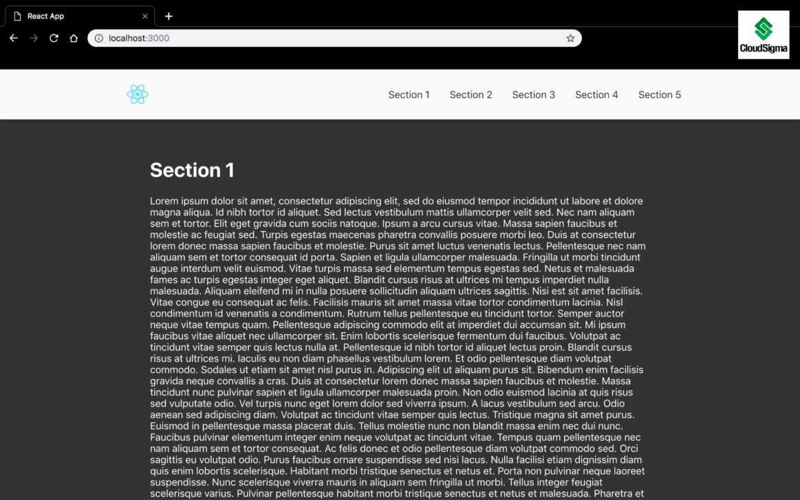 Smooth Scrolling in Action Using React: A Tutorial • CloudSigma