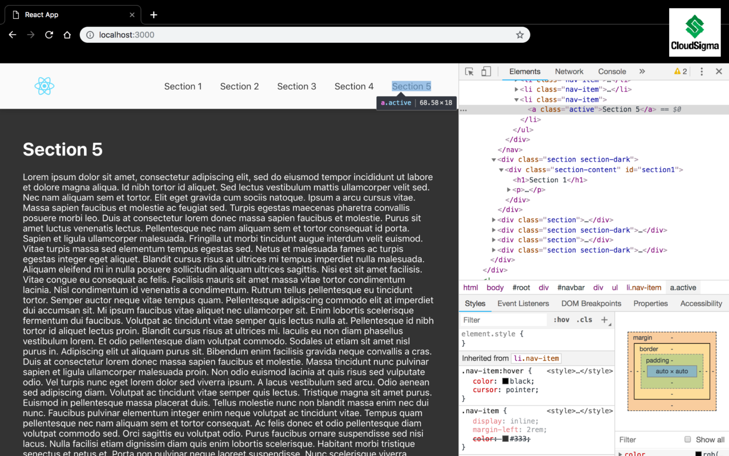 Smooth Scrolling In Action Using React A Tutorial • Cloudsigma
