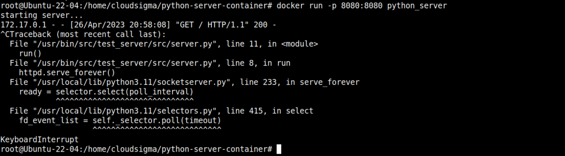 Containerize A Python App Using Docker Cloudsigma