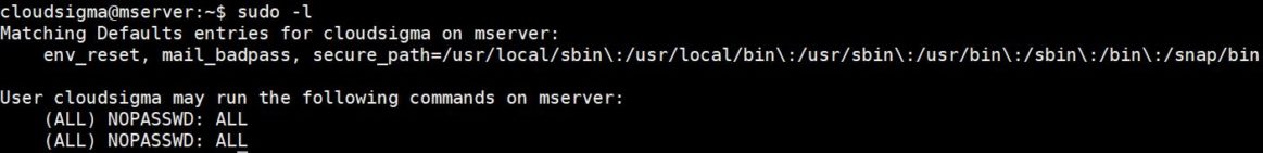 CloudSigma tutorial: Configuring the Linux Sudoers File
