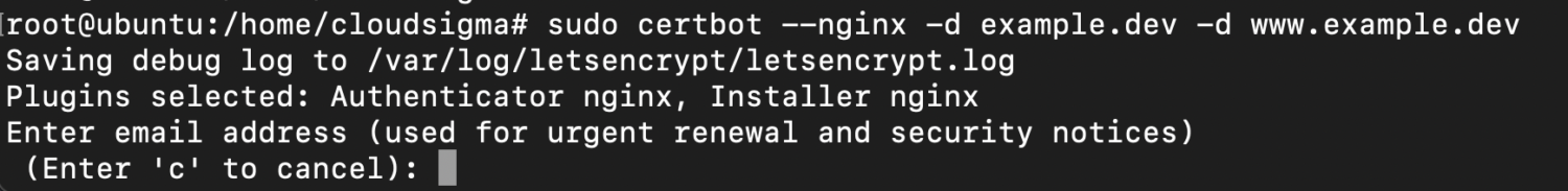 How to Secure Nginx with Let's Encrypt on Ubuntu 20.04 • CloudSigma
