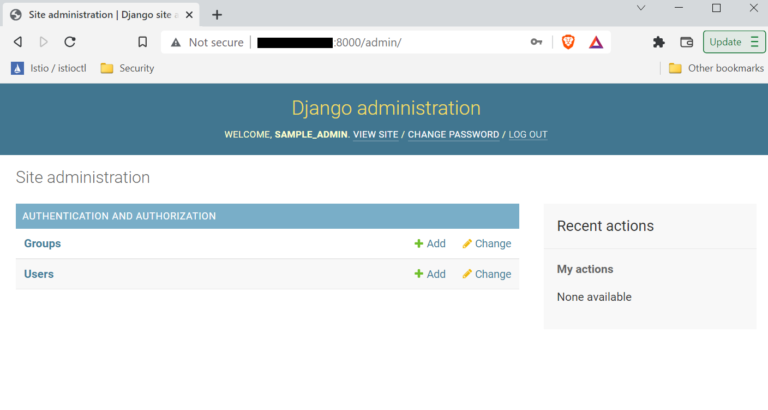 Enabling and Connecting the Django Admin Interface • CloudSigma Enabling and Connecting the Django Admin Interface • CloudSigma