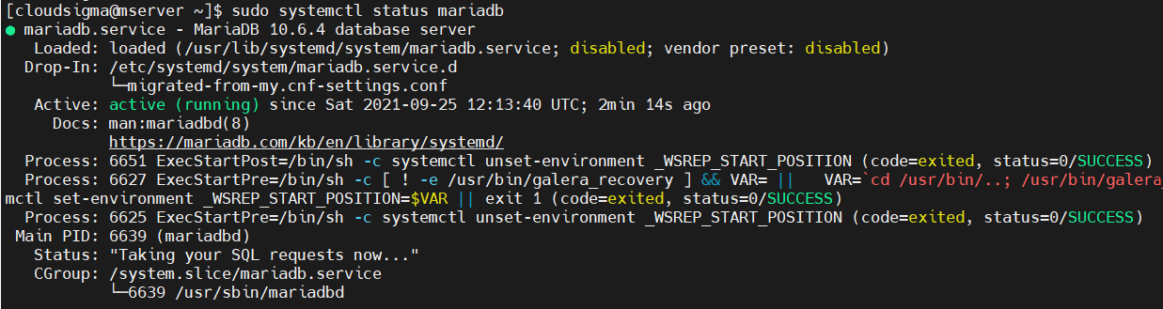 Installing MariaDB on CentOS 7 • CloudSigma