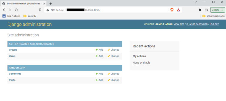 Enabling and Connecting the Django Admin Interface • CloudSigma
